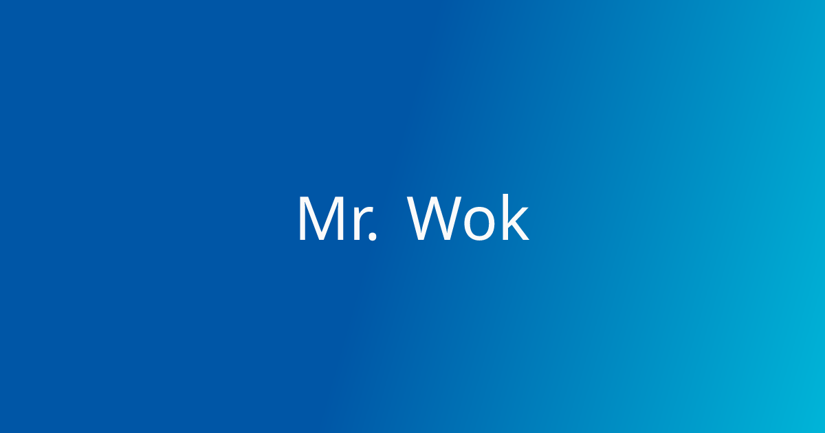 Best Chinese in Marietta, GA | Mr. Wok | Menu